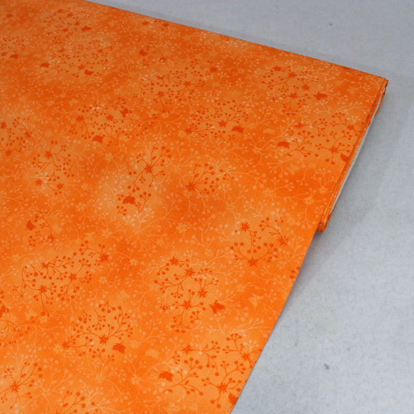 Per Metre Printed, Quilting Cotton, 45" Wide - Orange Flowers – The Fabric Guys
