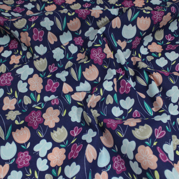 3 Metre, Printed Poly Cotton, (FLOWER) 45" Wide – The Fabric Guys