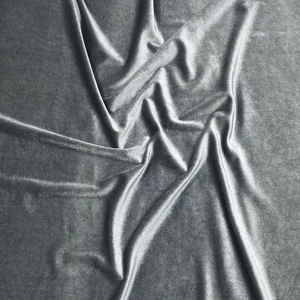 3 Metres Super Smooth Spandex Velvet 60" Wide (Grey) – The Fabric Guys