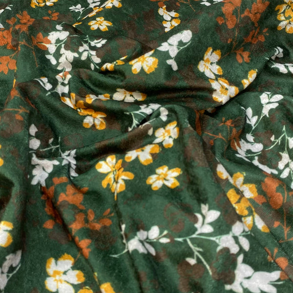 3 Metres Printed Spandex Velvet- Green Forest 55" – The Fabric Guys